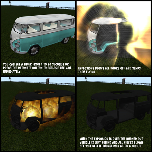 Second Life Marketplace Exploding Van 2264